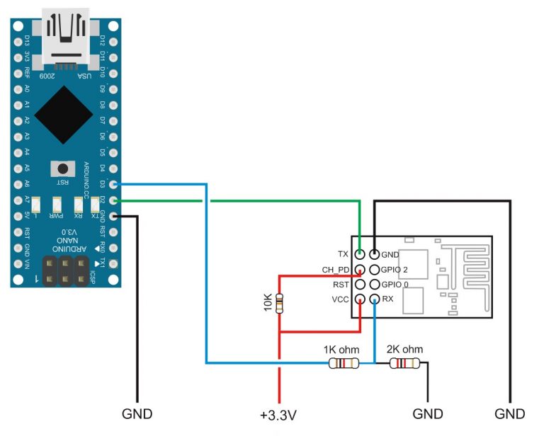 Connect An Esp8266 Module To An Arduino Nano And Control It With Blynk